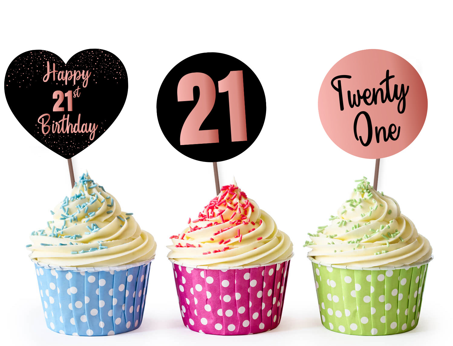21st Birthday Cupcakes