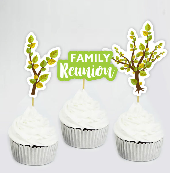 Family Reunion Cupcake Toppers | Family Reunion Party Ideas ...